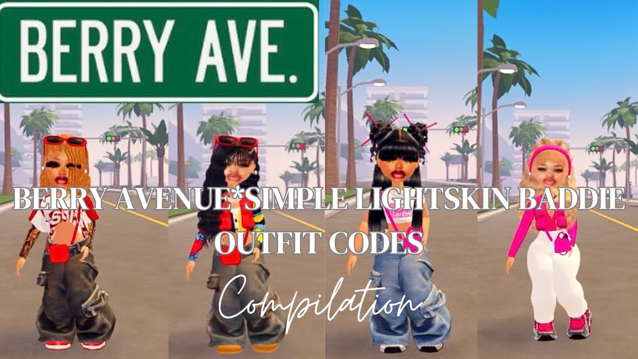 Compilation*Berry Avenue Random Lightskin Baddie Outfit Codes￼