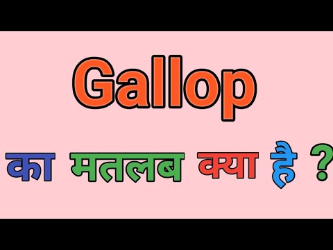 Gallop Meaning In Hindi || Gallop Ka Matlab Kya Hota Hai || Daily Use English Words ||