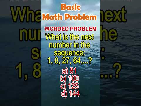 what is the next number in the sequence:1,8,27,64,? a)81 b)100 c)125 d)144 #shorts #mathtutor #math