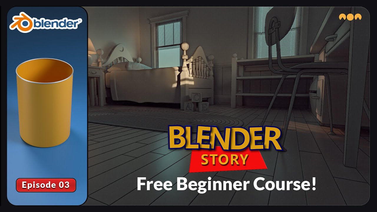 Blender Story: From Zero to Andy's Room | Ep. 3: Creating Your First 3D Model in Blender