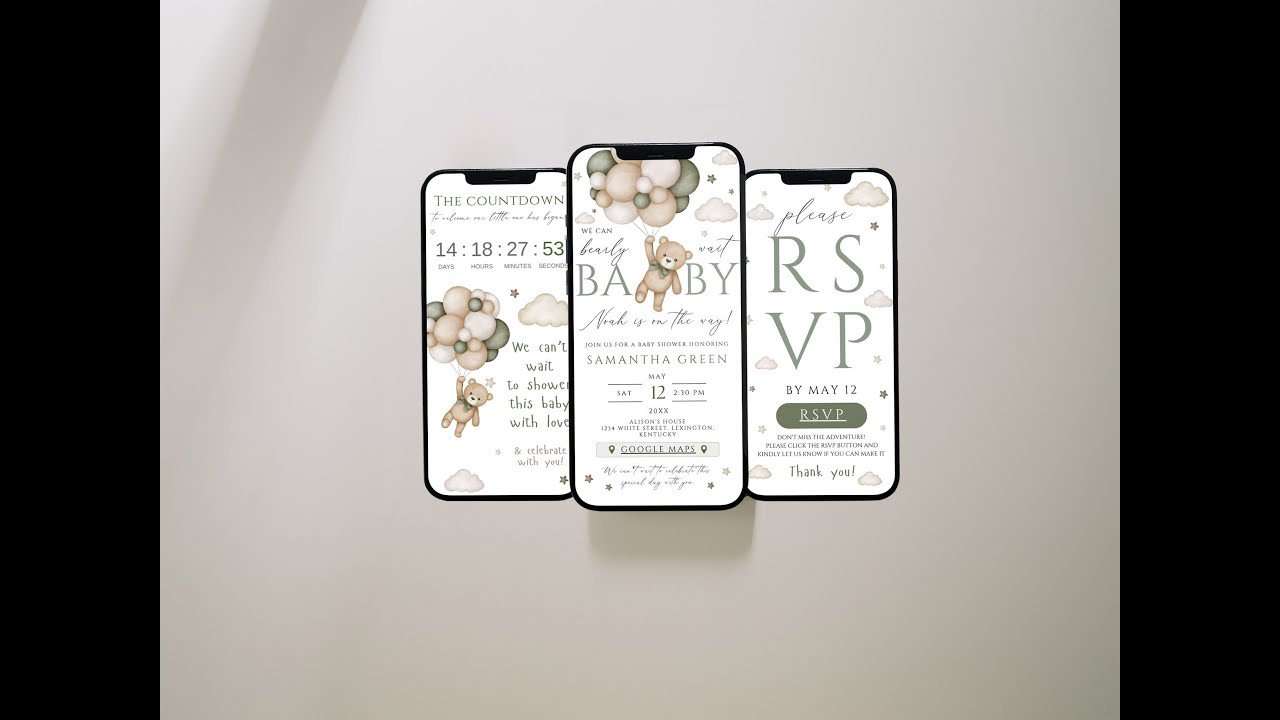 How to Customize baby shower Invitations with Trackable RSVP | Step-by-Step Canva Tutorial
