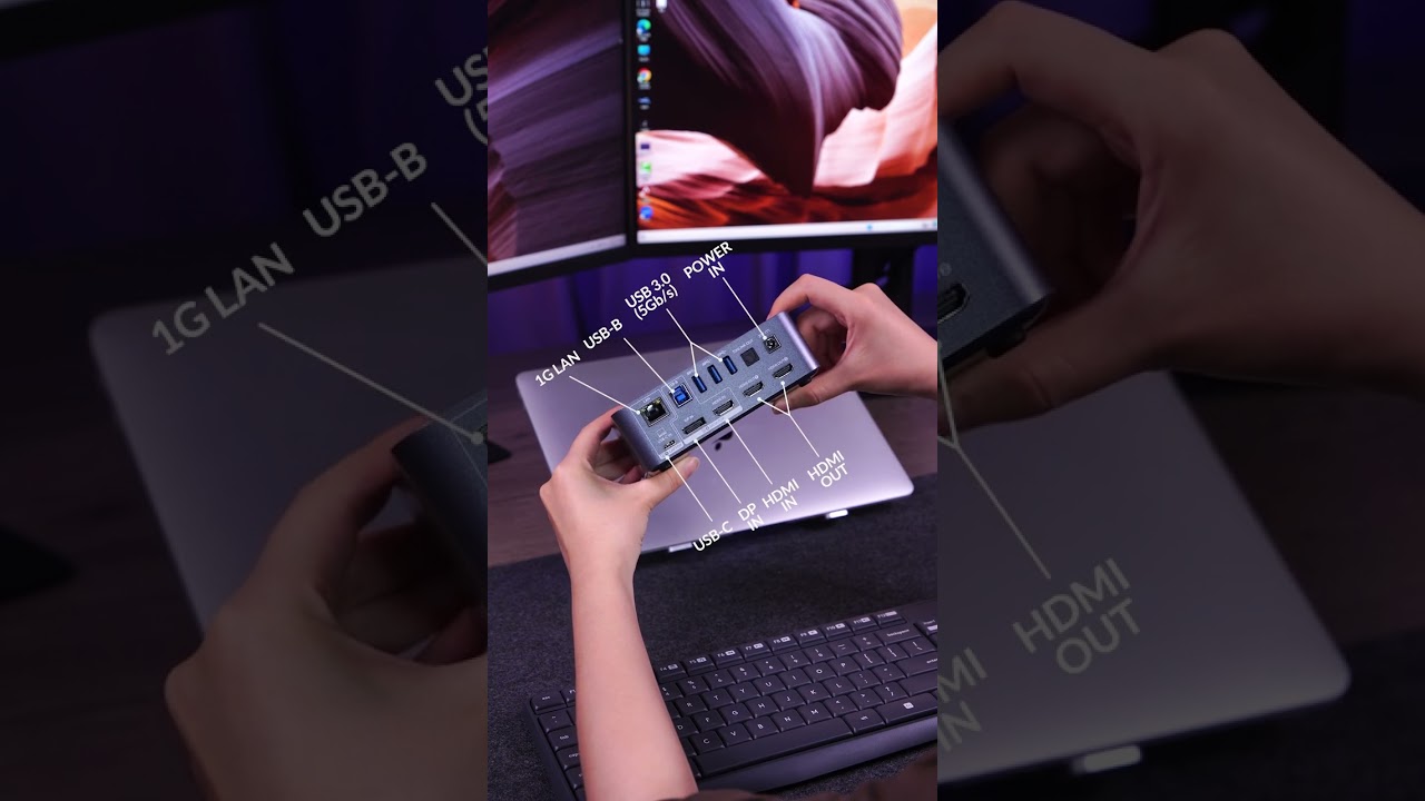 KVM switch and docking station: share everything between 2 PCs!