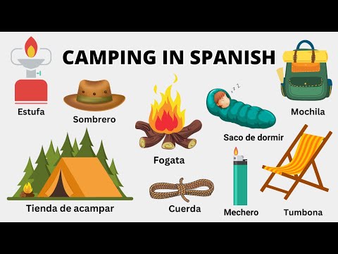 Camping Vocabulary in Spanish with Pictures