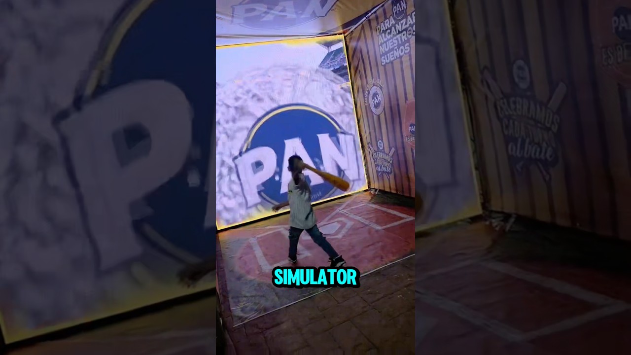 Boy Hit a Homerun on a Baseball Simulator 😳⚾️ #baseball