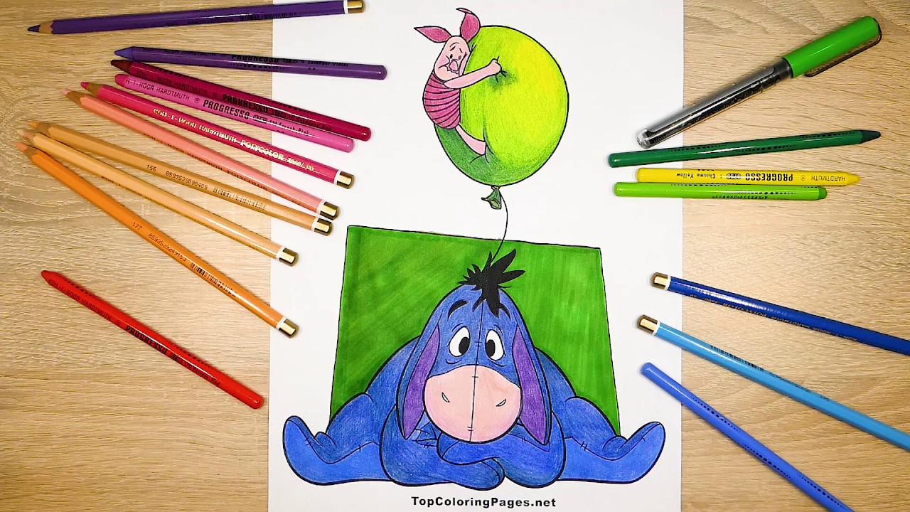 Eeyore and piglet coloring page🖍