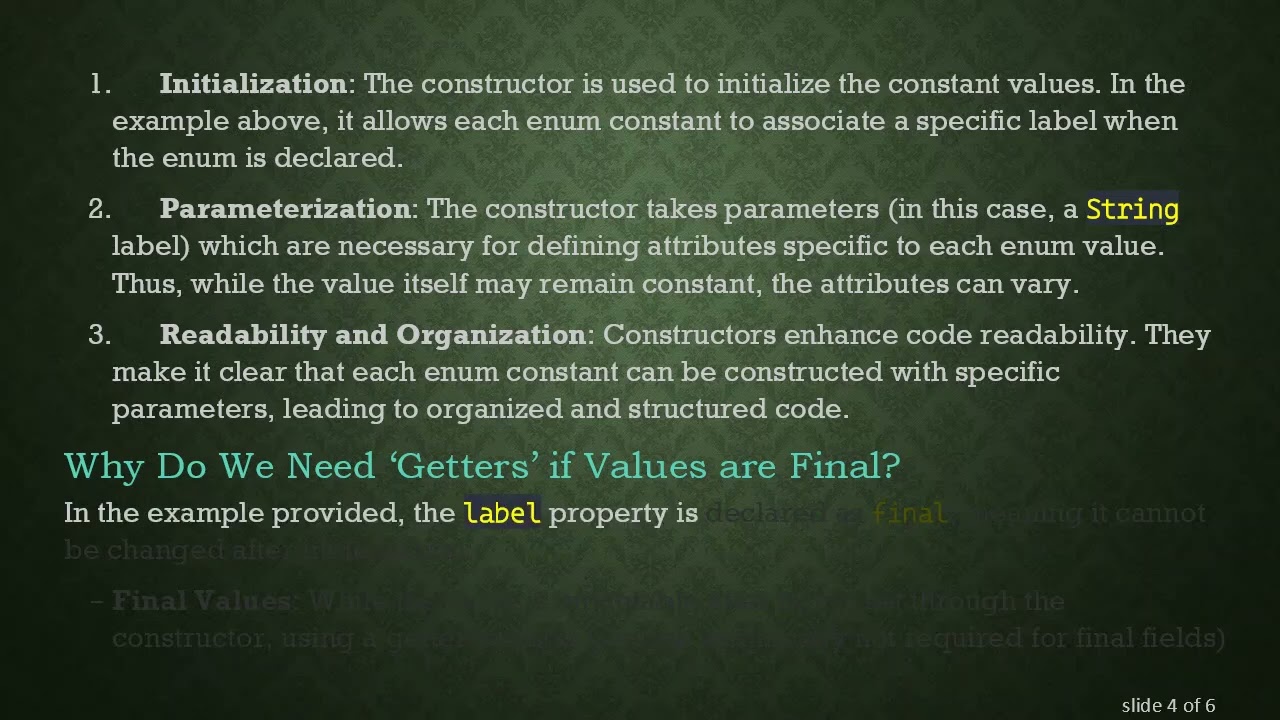 Understanding the Purpose of enum Constructors in Java: Why They Matter