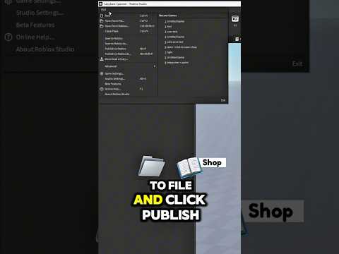 Roblox Studio Tip 25: How To Publish A Roblox Game! #robloxstudio #roblox #coding