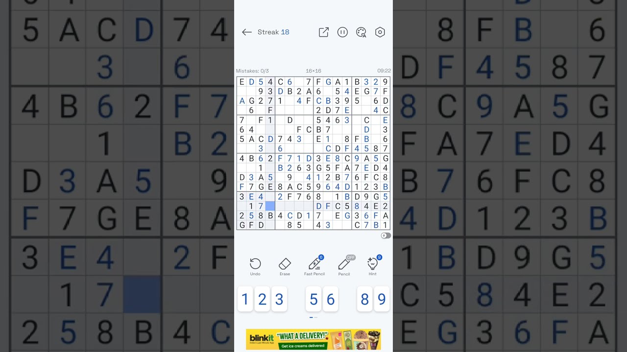 Sudoku 16*16 solve in 15 min