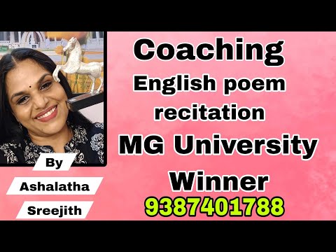 English Poem Recitation.10 best English poems to win a prize. School and College students
