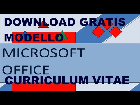 DOWNLOAD GRATIS MODELLO CURRICULUM VITAE