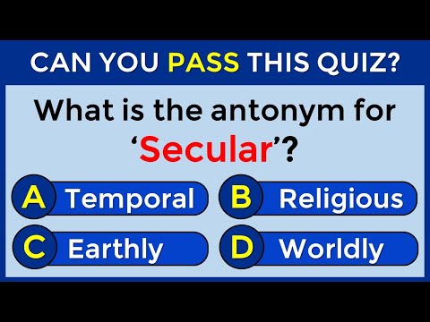Antonyms Quiz: CAN YOU SCORE 25/25 ON THIS QUIZ? #challenge 33