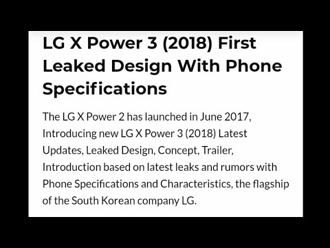 LG X POWER 3 First Leaked Design With Specifications Review (Rumor) (Grain Of Salt) (ClickBait)