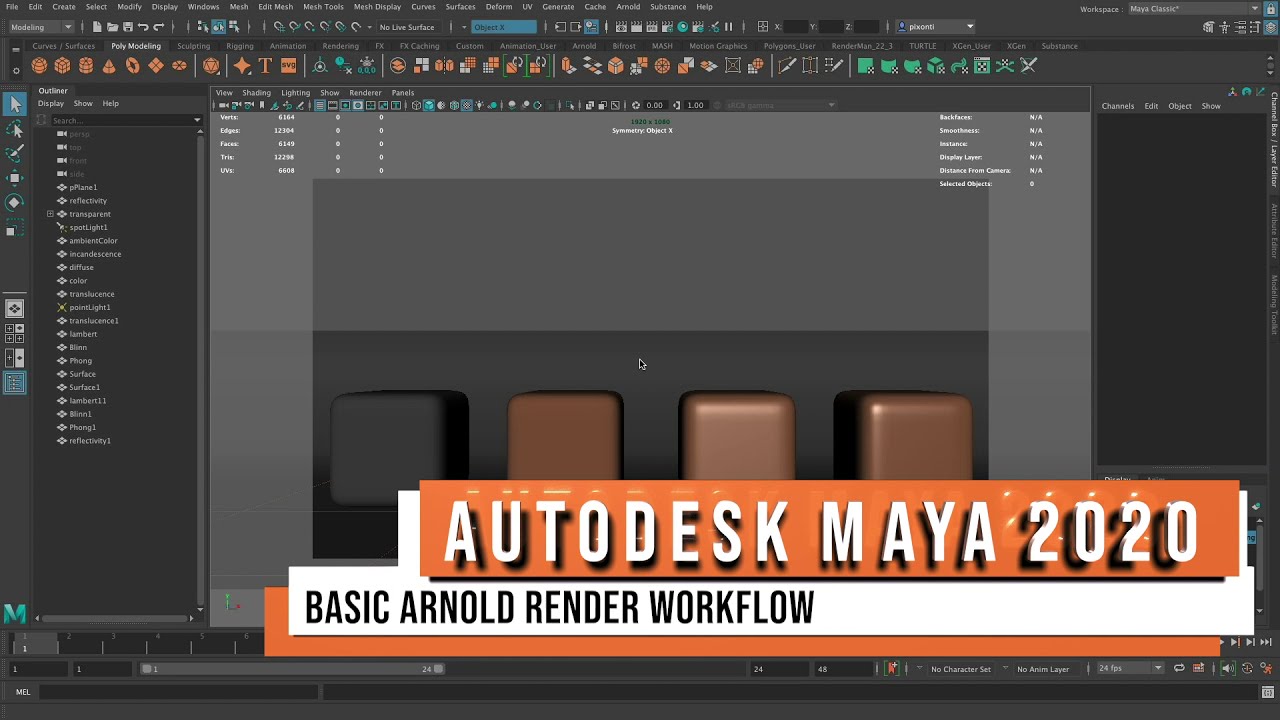 Autodesk Maya 2020 - Basic Arnold Render Workflow