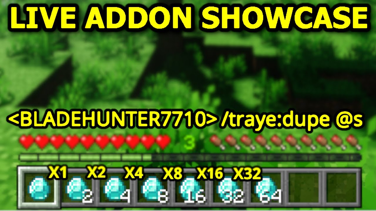 MCPE Duplication Command Addon!🔴