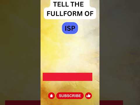 Full form of ISP #fullform #gk
