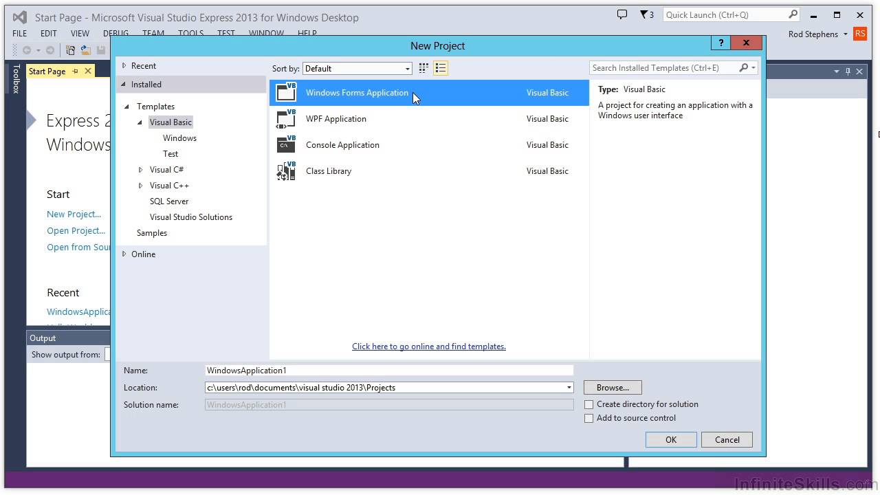 Visual Basic .NET Tutorial | Creating And Running A New Project