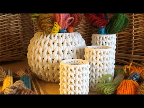 Free 3D file Knitted Cylindrical Containers・3D print object to download ...