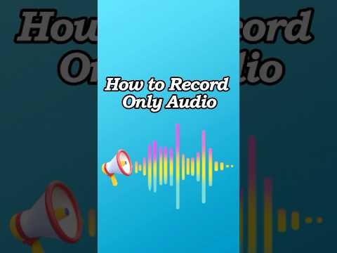 How to Record Only Audio #audiorecorder #windows