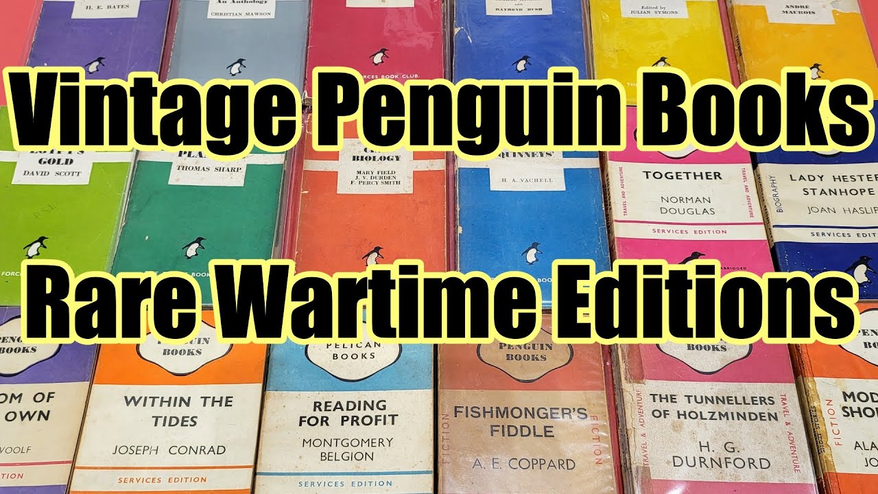 Vintage Penguin Books - Forces Book Club - Services Editions - Egyptian Editions -  Rare Paperbacks!