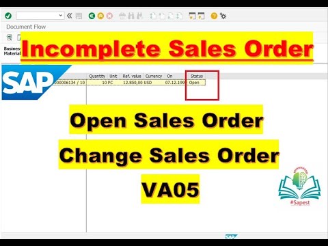 How to check open sales order in sap? Incomplete sales order in sap | Change sales order in SAP