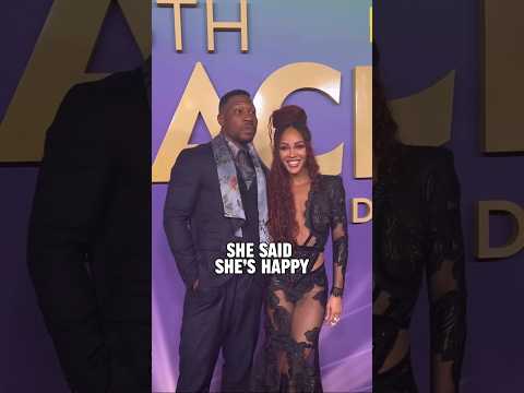 Meagan Good & Jonathan Majors At NAACP Award Show 👀