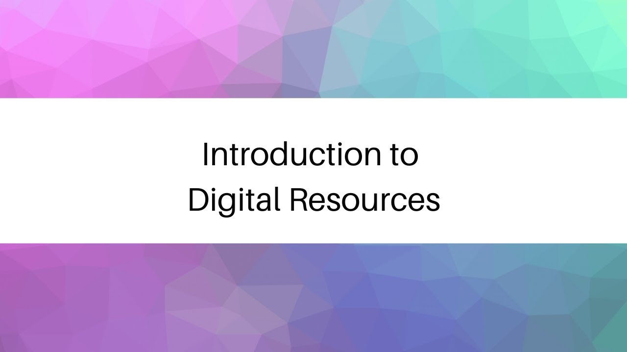 Introduction to Digital Resources: They say, I say