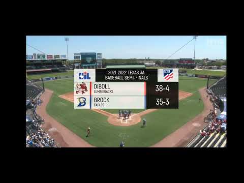 Diboll Lumberjacks v. Brock Eagles │ 2022 UIL 3A Texas State Semifinals - TASO HS Varsity Baseball