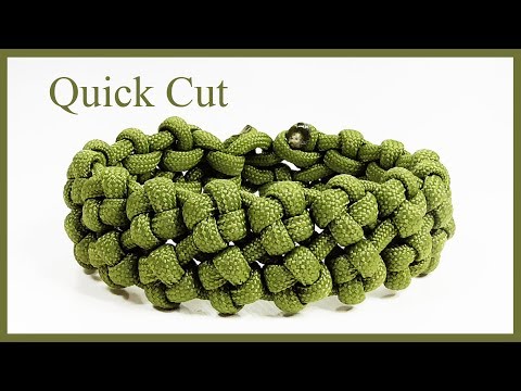 Paracord Bracelet Instructions: "Double Wide Cross Knot" Bracelet Design Quick Cut