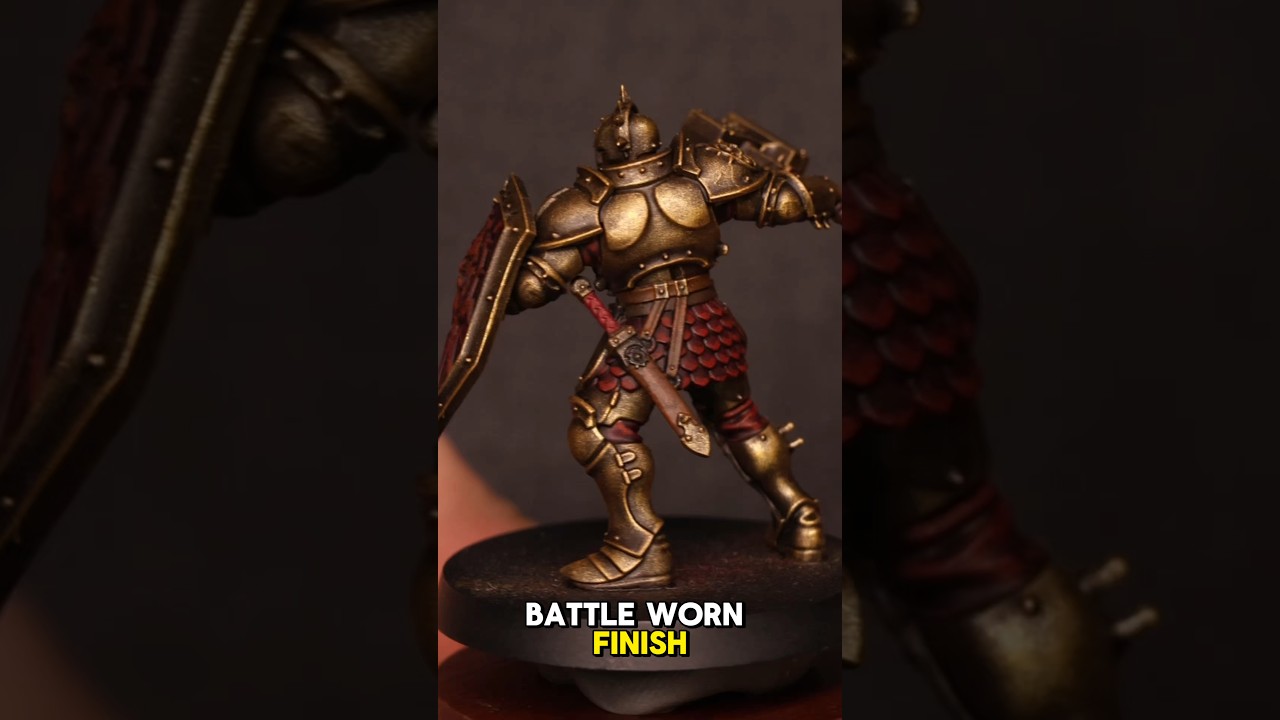 Why did I dry brush gold over this brown Warhammer miniature?