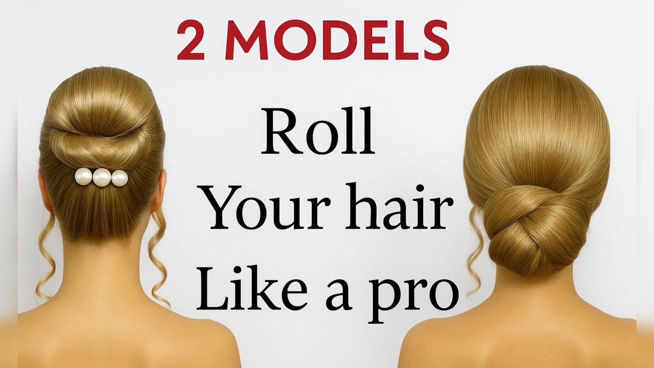 How to Roll Your Hair Like a Pro | Elegant Updo Tutorial for Beginners 🌸🌸