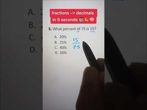 Fractions --- Decimals in 5 Seconds. Trick to convert fractions to decimals!