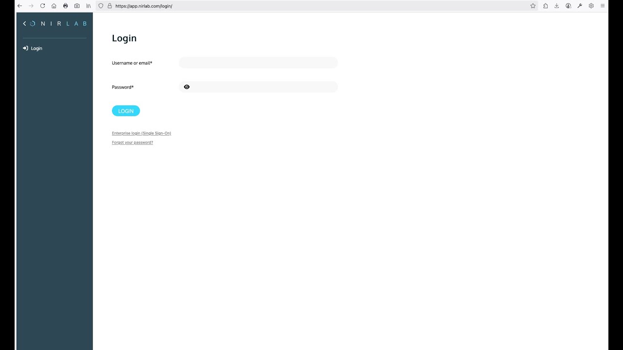 NIRLAB web application overview