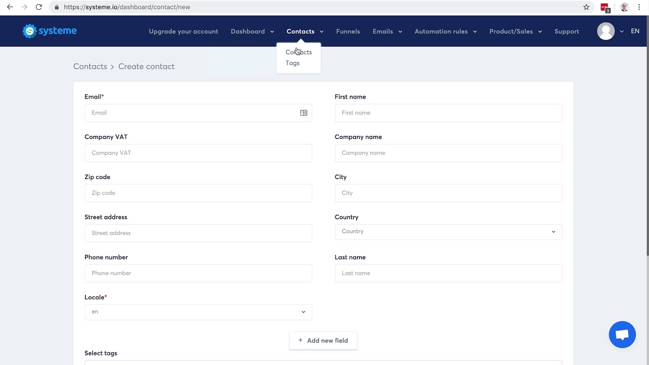 Part 1: Managing contacts