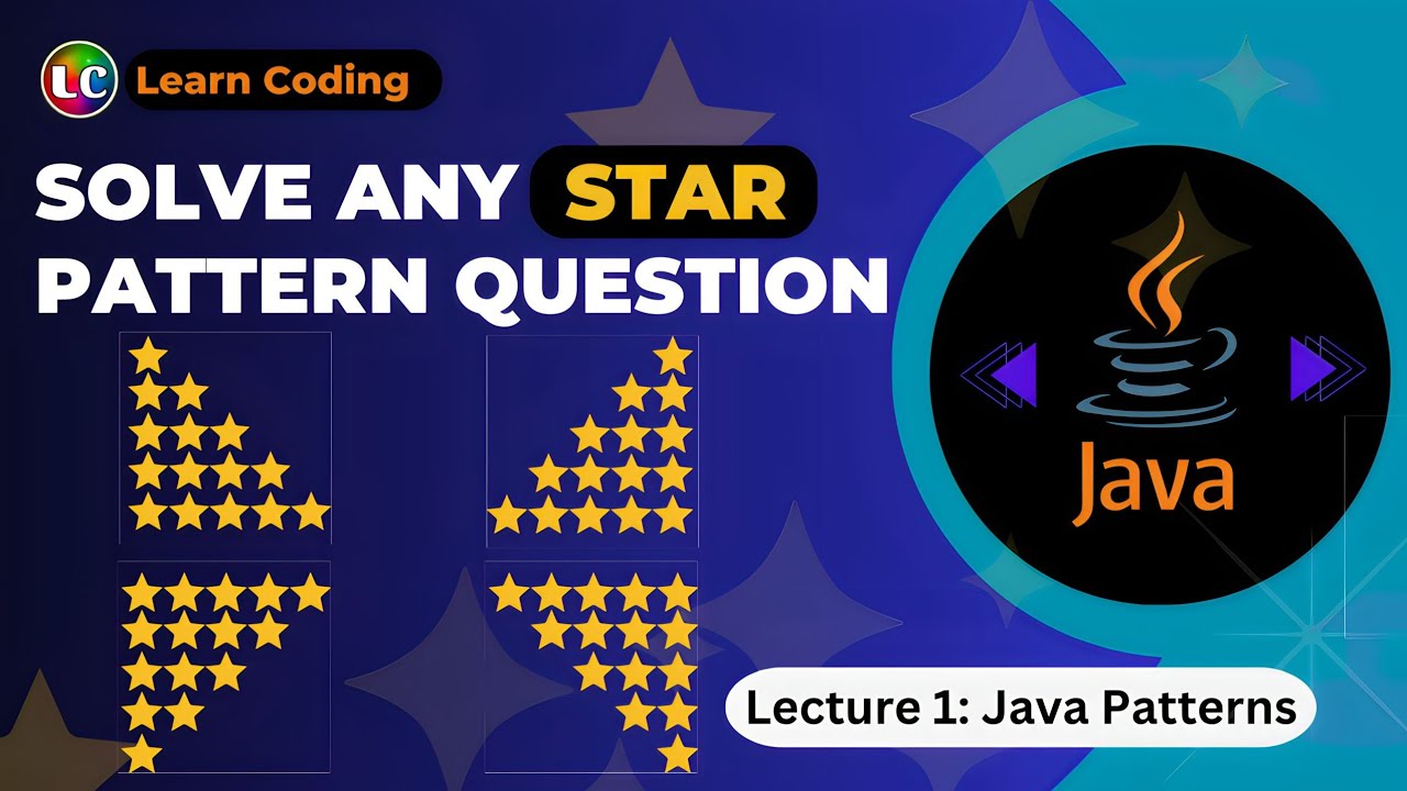 Star Pattern Programs in Java | Learn Coding