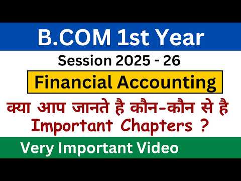 B.Com 1st year Syllabus 2025 -26 | Financial Accounting Syllabus | B.Com Online Classes 2025 - 26