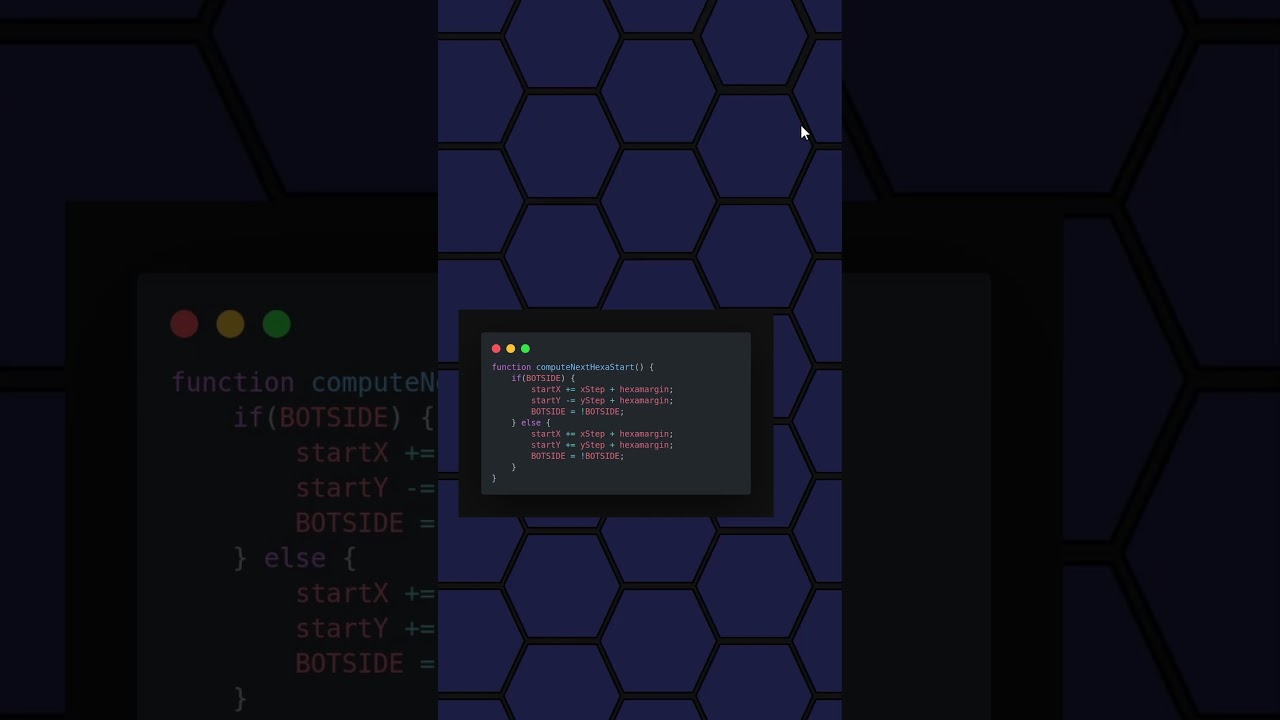 HTML / CSS / JS || Hexagon Background #programming #coding #javascript  #webdevelopment