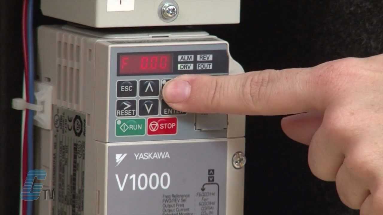 Yaskawa V1000 AC Drive Start-Up Auto-Tune Demonstration Using The Keypad