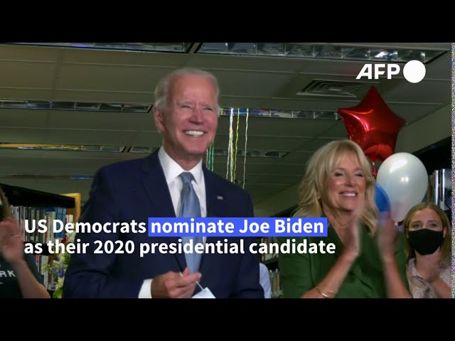 Democrats nominate Joe Biden as presidential candidate Democrats nominate Joe Biden as presidential candidate
