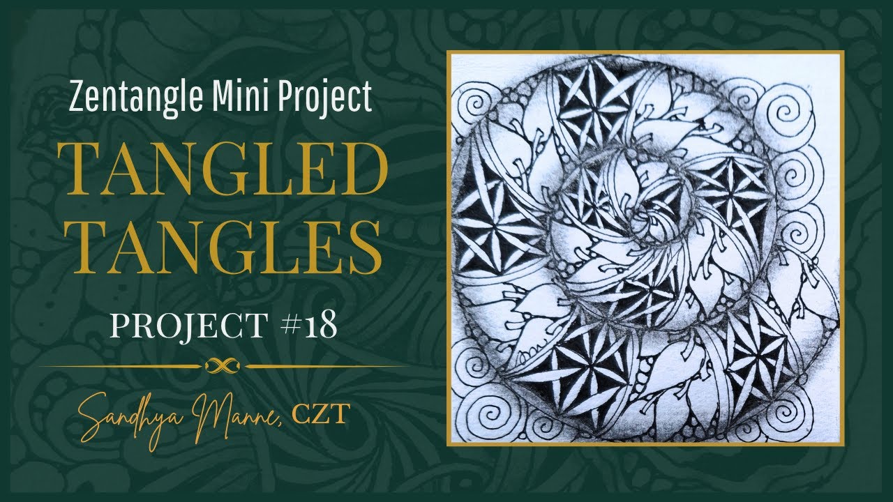 A Zentangle® Mini Project, with tangle MARASU, a tutorial TANGLED TANGLES #18