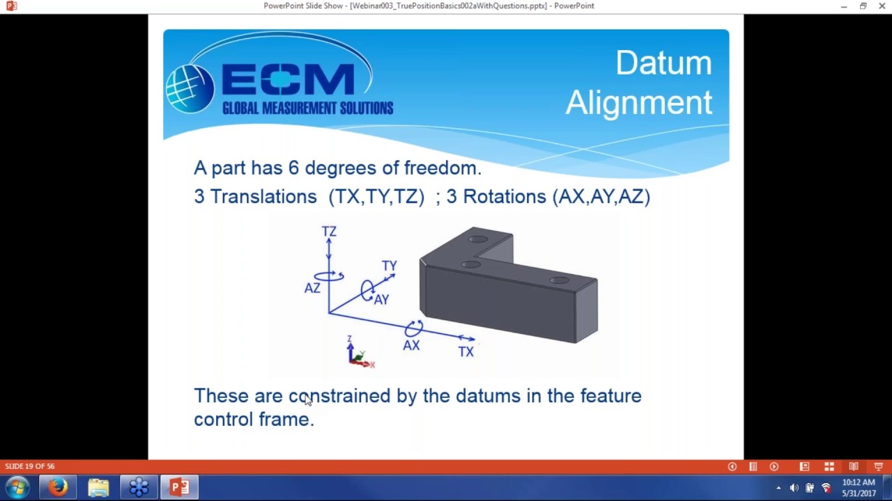 ECM Webinar - True Position GD&T Basics Referencing Datums