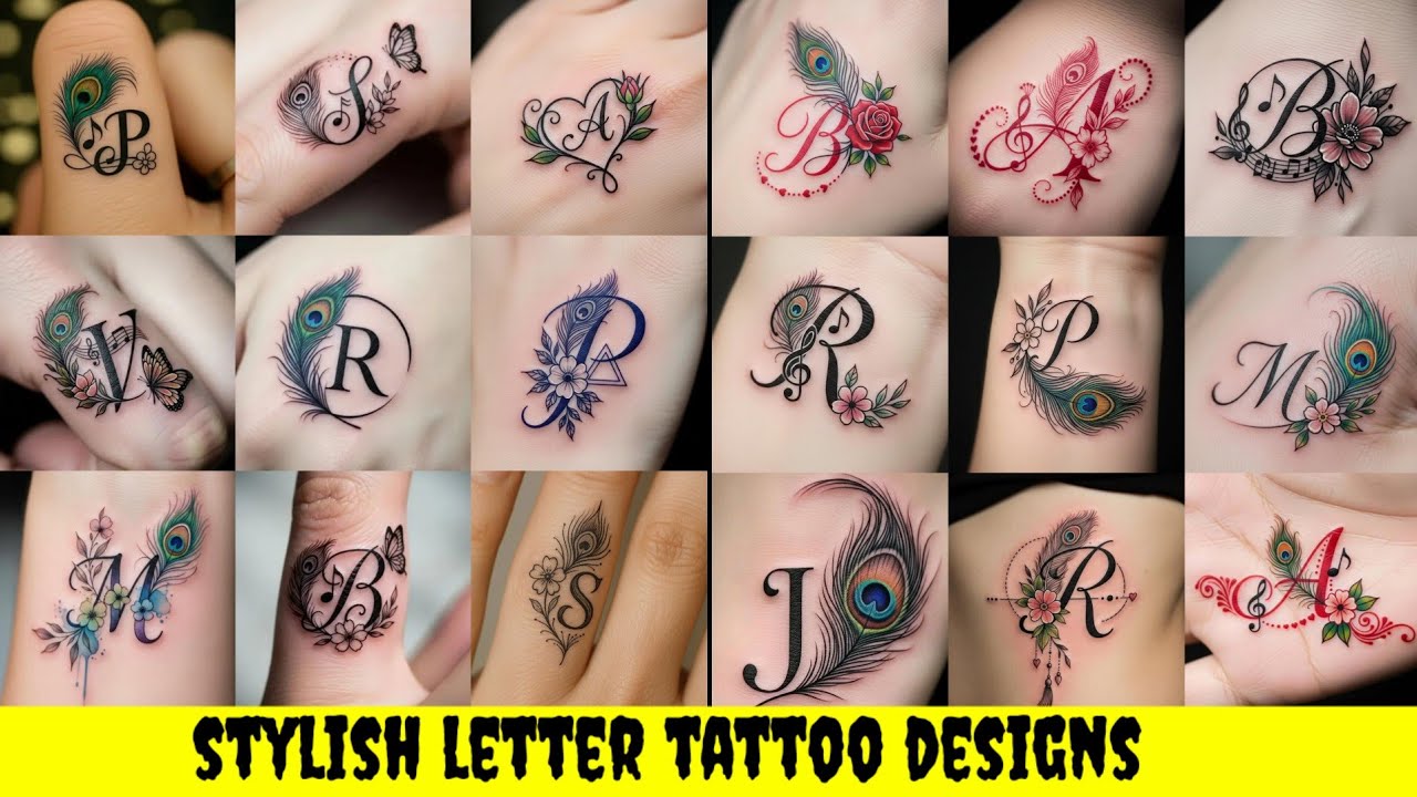 Minimalist Letter Tattoos for Men & Women | Simple Name Tattoo Design Ideas
