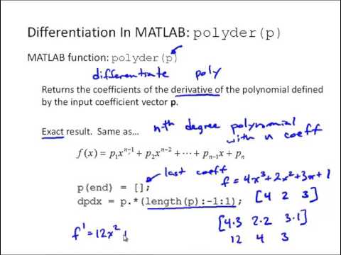NM7 3 Differentiation in MATLAB
