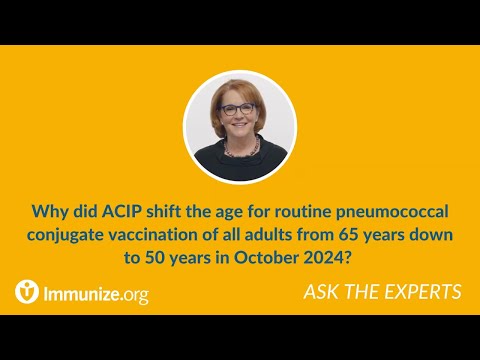 Why is pneumococcal vaccine now recommended at age 50 instead of age 65?