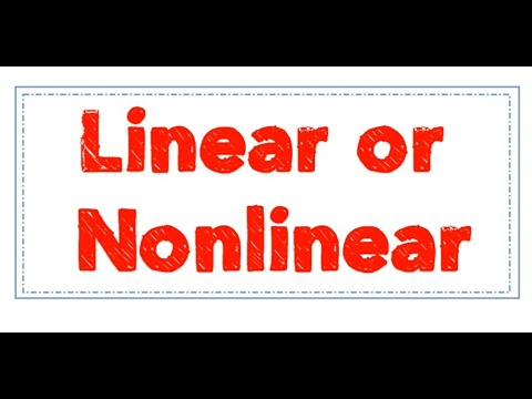 Linear or Nonlinear Functions