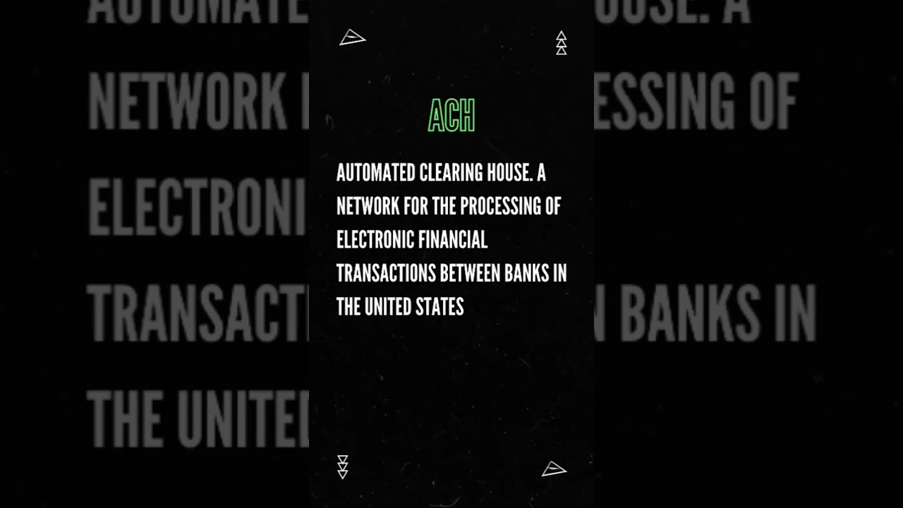 What is ACH? 📖 #payment #definition #ach #glossary #pspbox