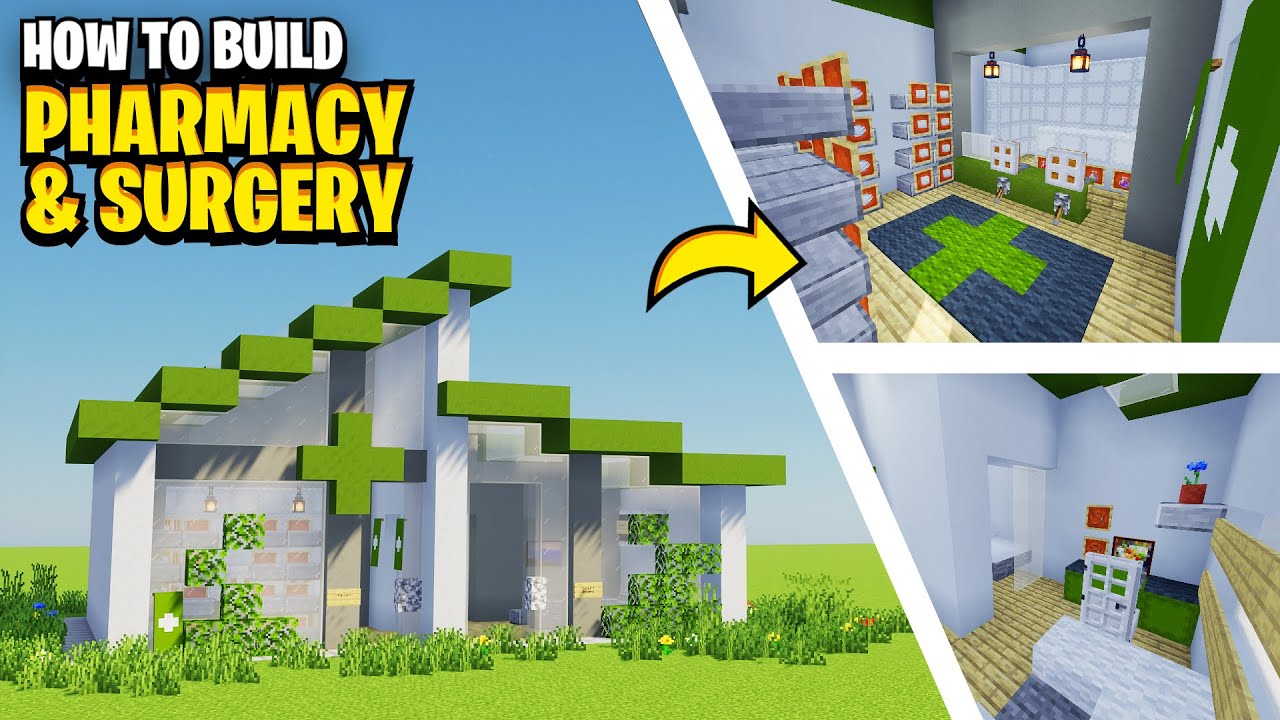 How To Build A PHARMACY & SURGERY In Minecraft! - Minecraft Builders