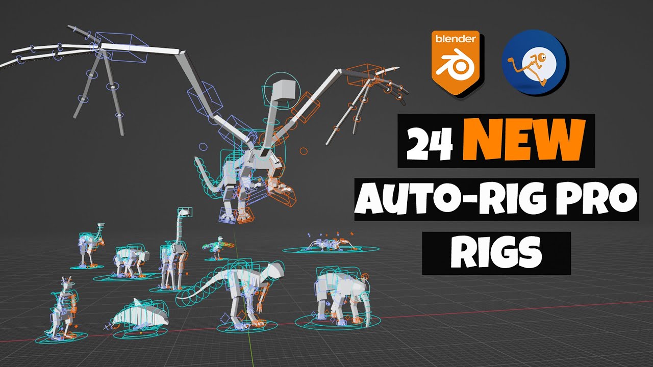 Auto-Rig Pro Rig Library: 24 NEW rigs!