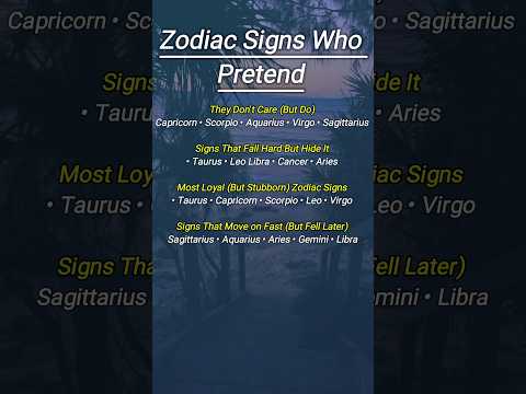 Zodiac Signs Who Pretend #zodiac #zodiacsigns #astrology #astrologysigns #horoscope #tarot