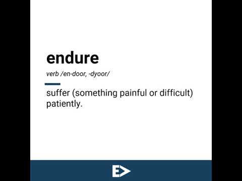 How to Pronounce Endure | Definition | Example