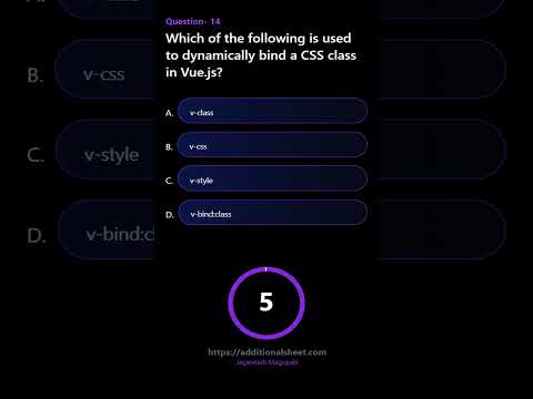 Which of the following is used to dynamically bind a CSS class in Vue js